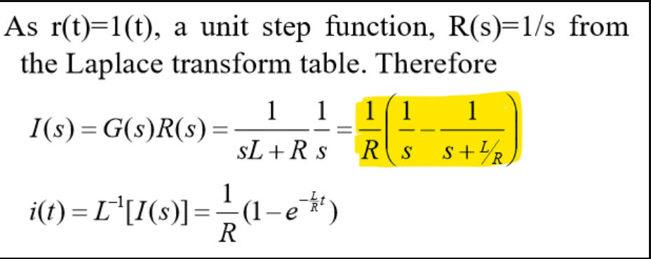 Solved As r(t)=1(t), ﻿a unit step function, R(s)=1s ﻿fromthe | Chegg.com