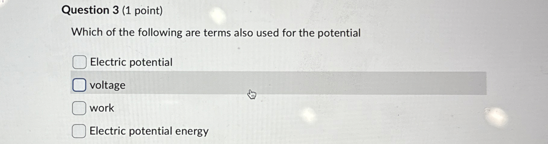 Solved Question 3 (1 ﻿point)Which of the following are terms | Chegg.com