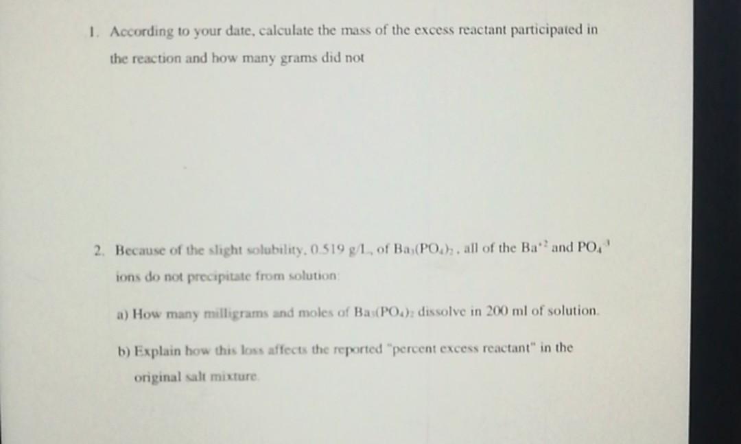 EXPERIMENT-Four Report Sheet Limiting Reactant Name: | Chegg.com