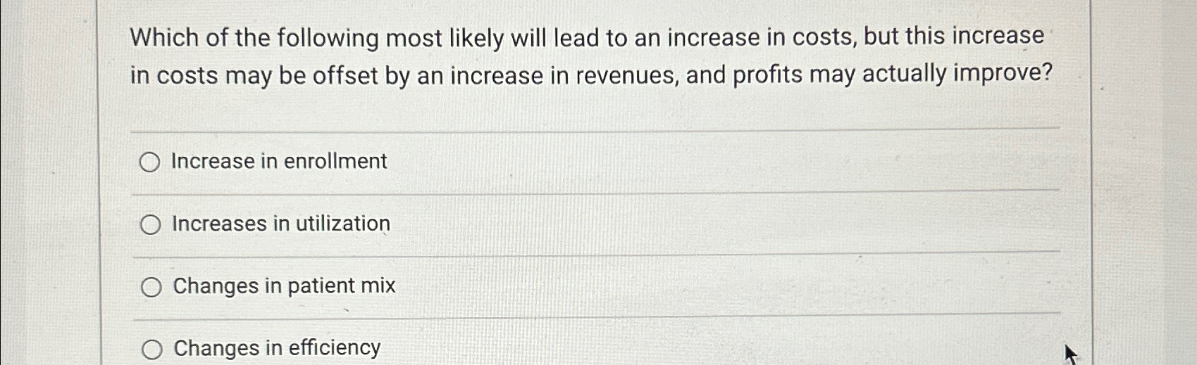 Solved Which of the following most likely will lead to an | Chegg.com