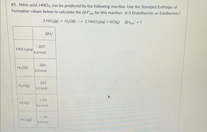 [solved] 3 Nitric Acid Mathrm{hno} {3} Can Be P