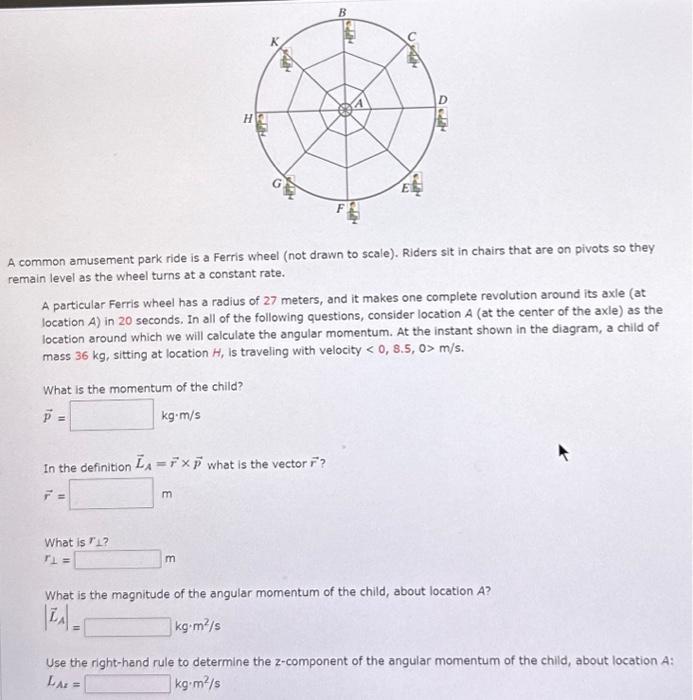 Solved A common amusement park ride is a Ferris wheel (not | Chegg.com