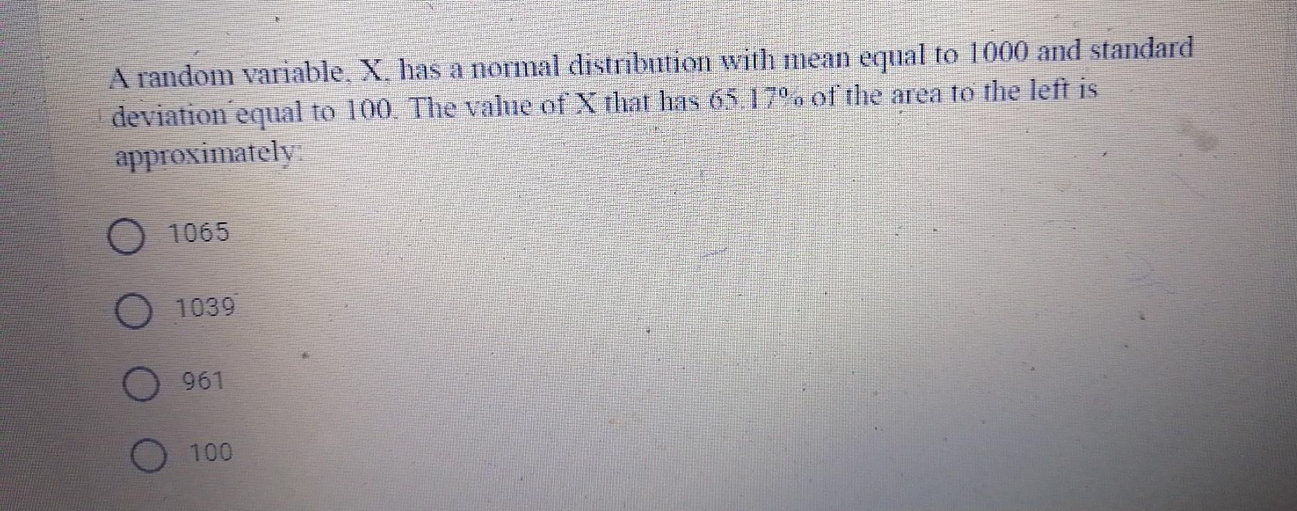 Solved A random variable. X. has a normal distribution with | Chegg.com