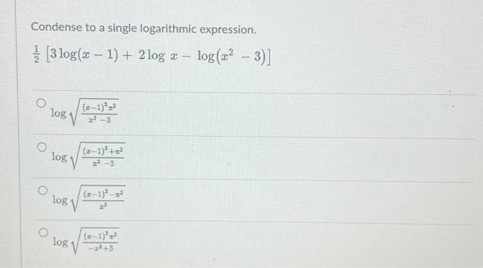 Solved Expand the logarithmic expression. | Chegg.com