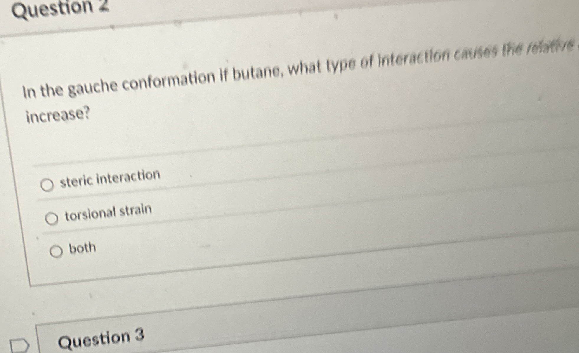 Solved Question 2In the gauche conformation if butane, what | Chegg.com