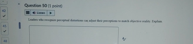 Solved Question 50 (1 ﻿point)42ListenLeaders who recognize | Chegg.com