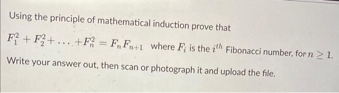 Solved Using the principle of mathematical induction prove | Chegg.com