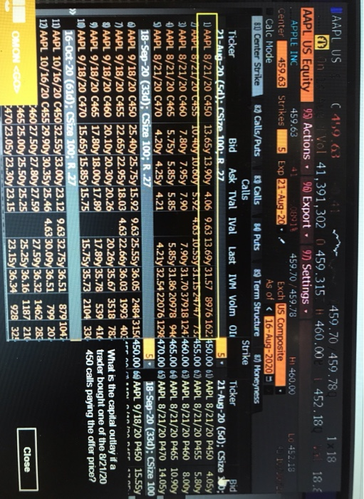 Solved Click on the Bloomberg screen to examine the OMON | Chegg.com
