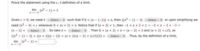 Solved Prove the statement using the e, o definition of a | Chegg.com
