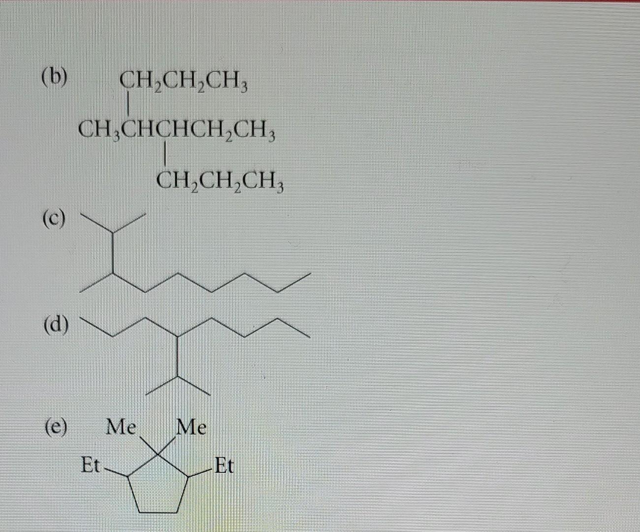 Solved Name each of the following compounds using IUPAC | Chegg.com