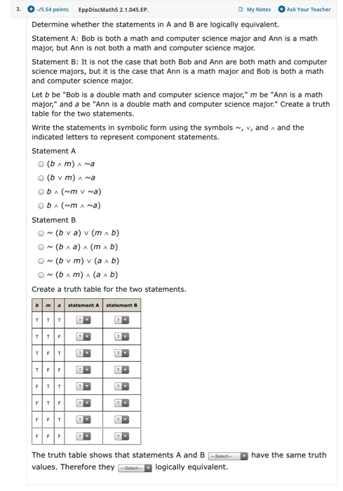 Solved -15.54 points EppDiscMaths 2.1.045.EP. My Notes Ask | Chegg.com