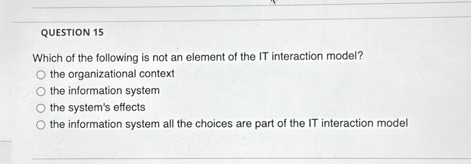 Solved QUESTION 15Which of the following is not an element | Chegg.com