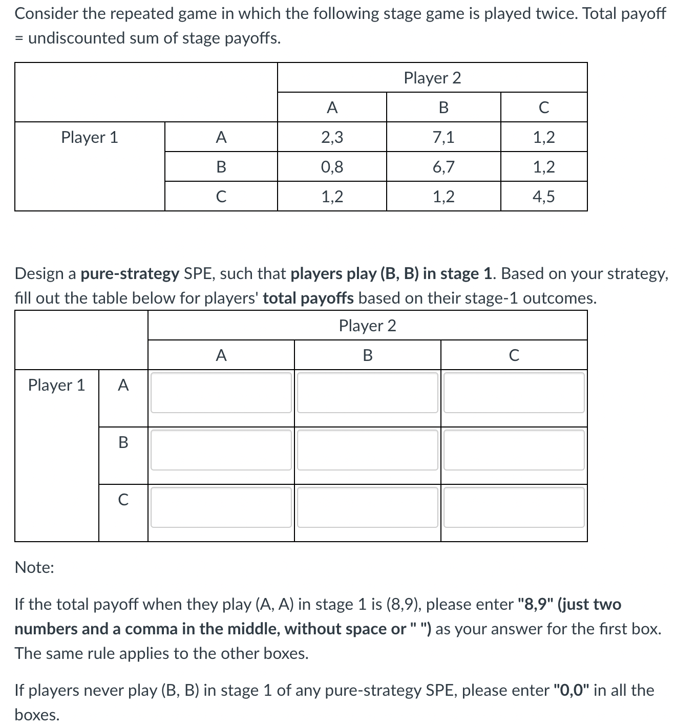 Solved Consider the repeated game in which the following | Chegg.com