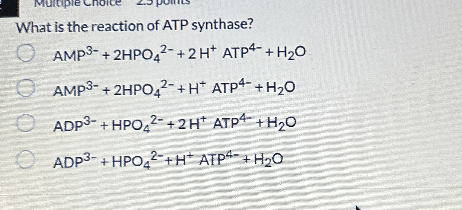 High Quality SOLUTION What is the reaction of ATP | Chegg.com