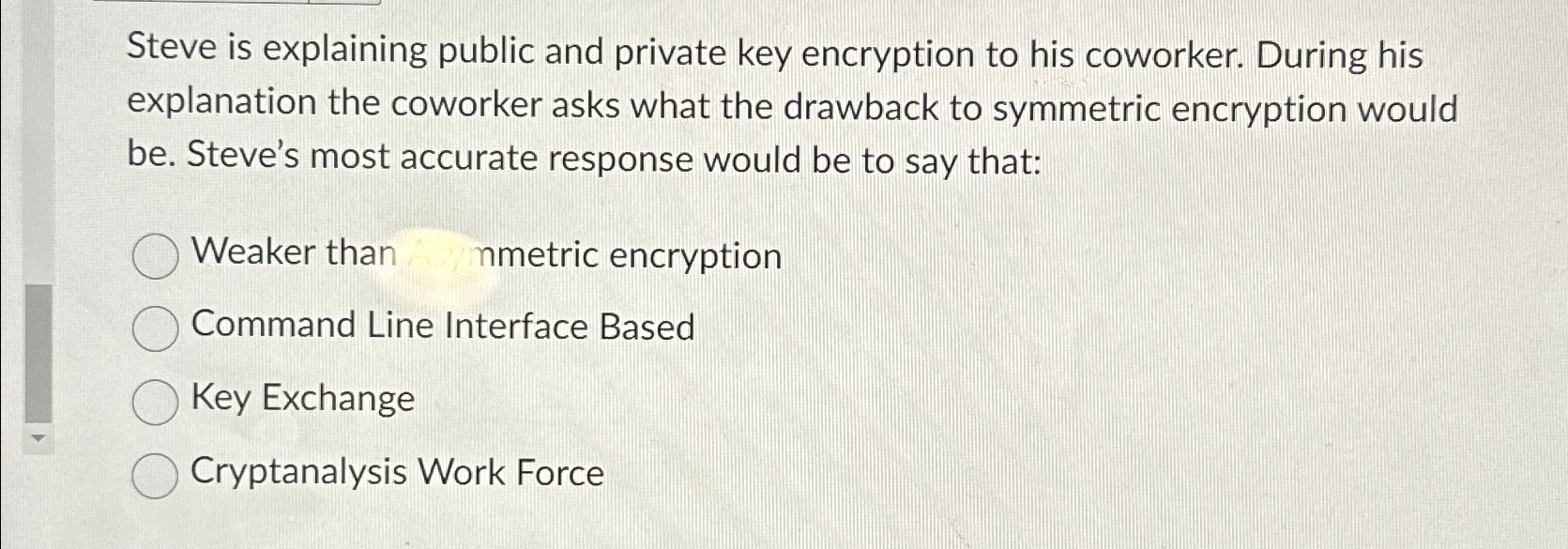Solved Steve is explaining public and private key encryption | Chegg.com
