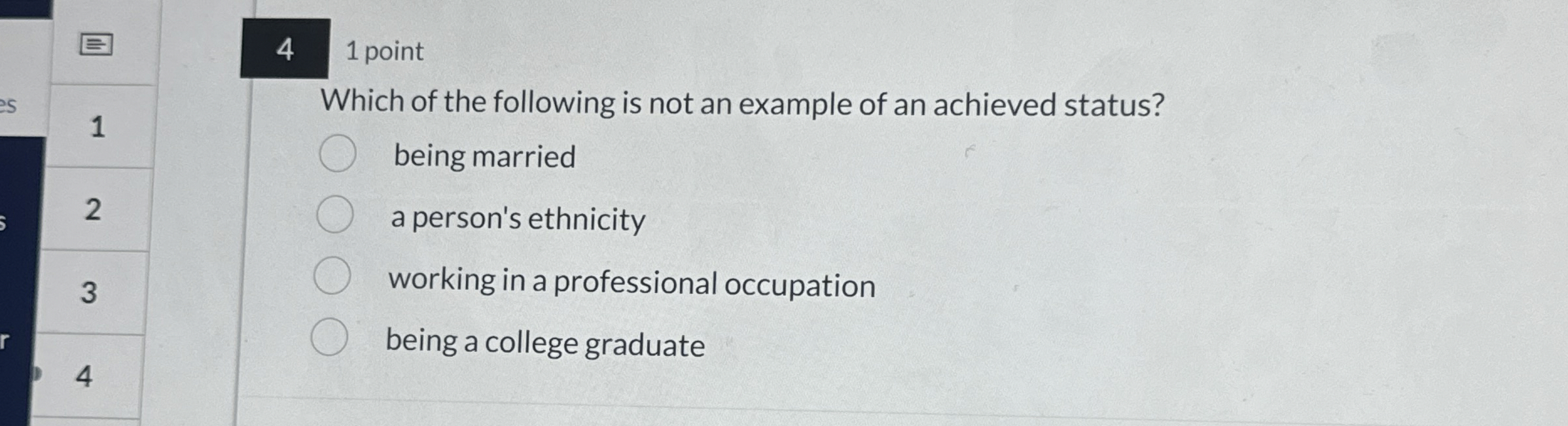 Solved 41 ﻿pointWhich of the following is not an example of | Chegg.com