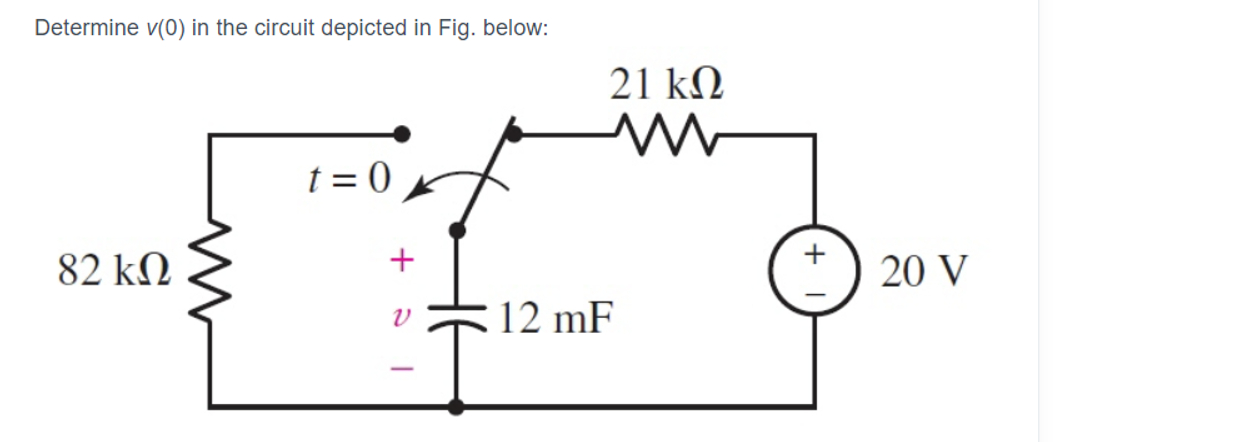 Solved Determine v(0) ﻿in the circuit depicted in Fig. | Chegg.com