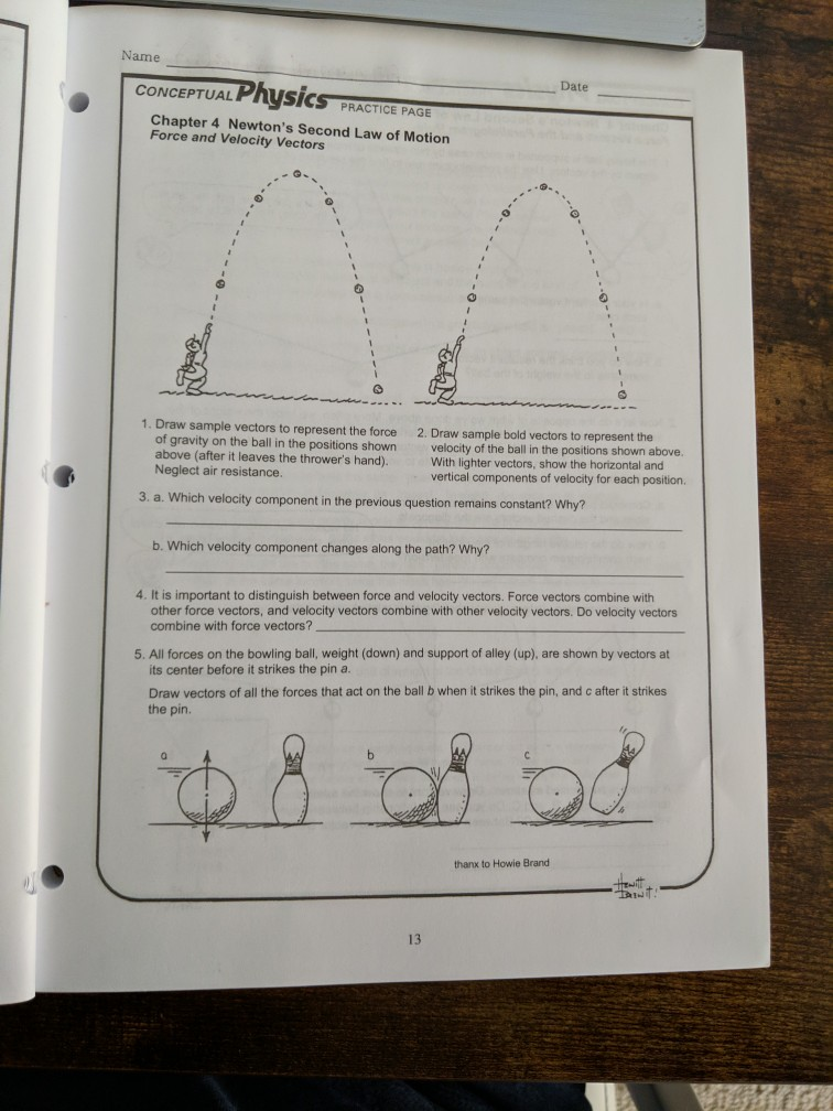 Solved Name Physics Date CONCEPTUAL PRACTICE PAGE Chapter 4 | Chegg.com