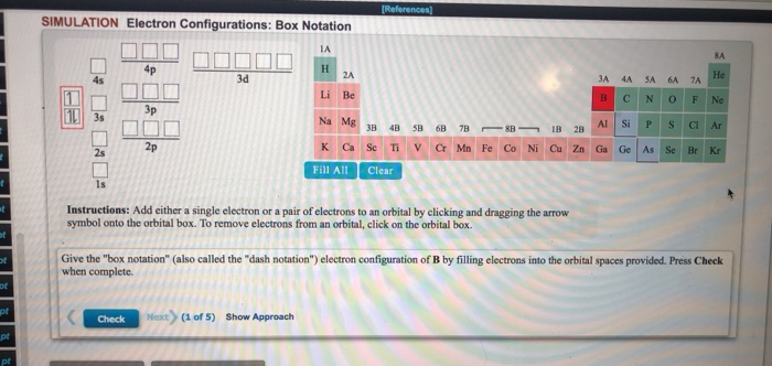 Solved References SIMULATION Electron Configurations: Box | Chegg.com