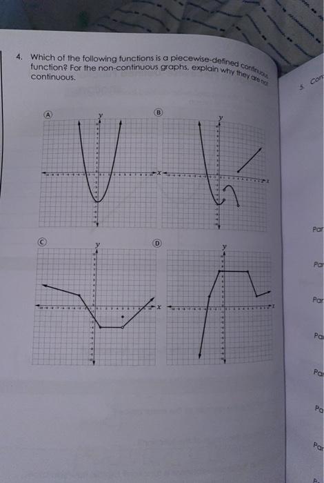 Solved 4. Which of the following functions is a | Chegg.com