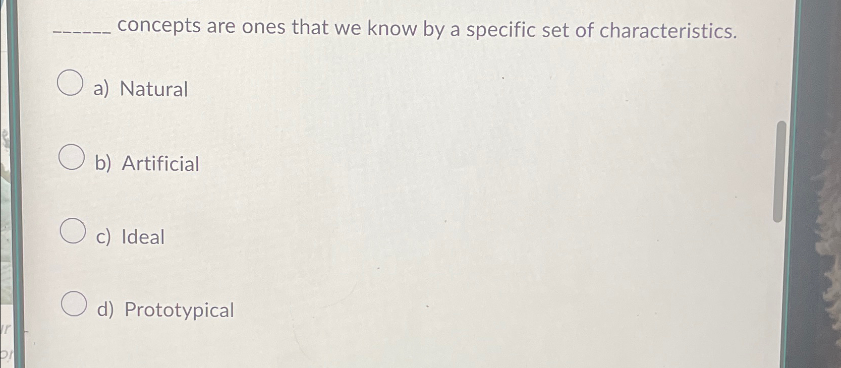 Solved concepts are ones that we know by a specific set of | Chegg.com