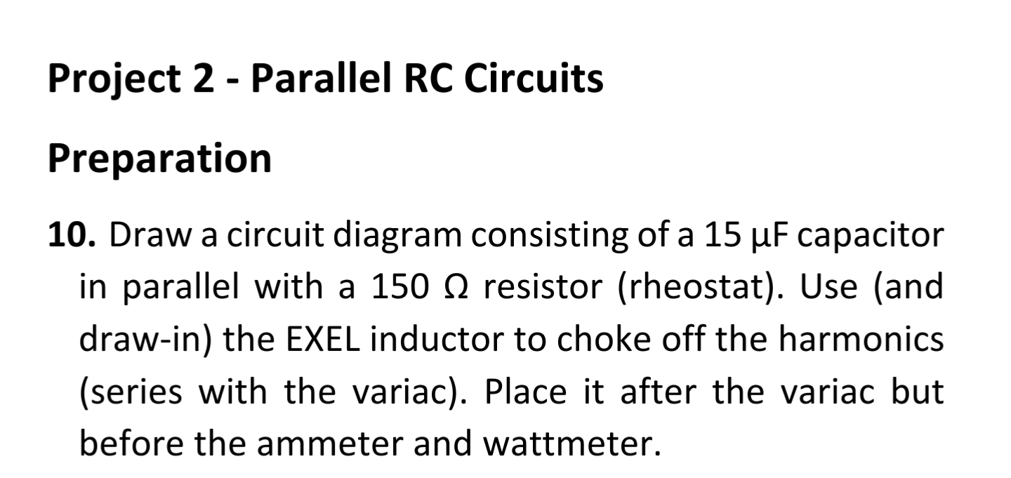 Solved Please help me by drawing a diagram of a parallel RC | Chegg.com