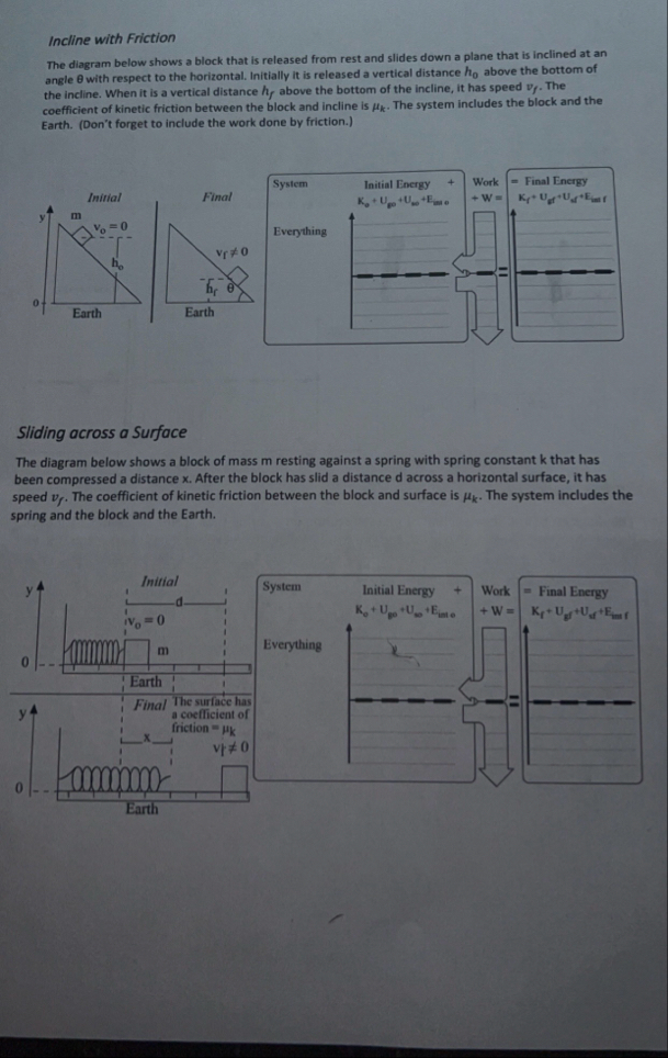 Solved Incline with FrictionThe diagram below shows a block | Chegg.com