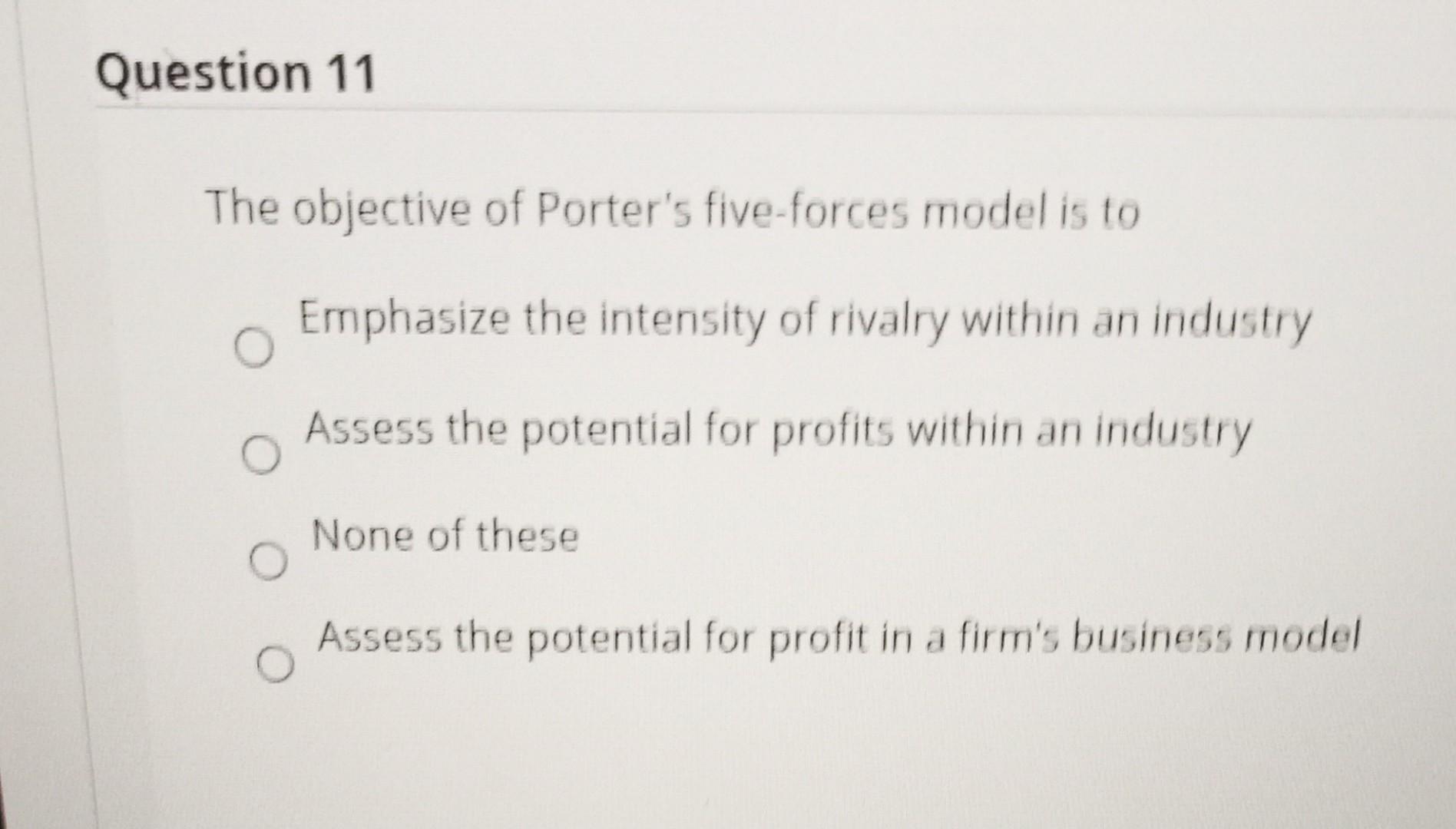 Solved Question 9 Intensity of competition (rivalry) among | Chegg.com