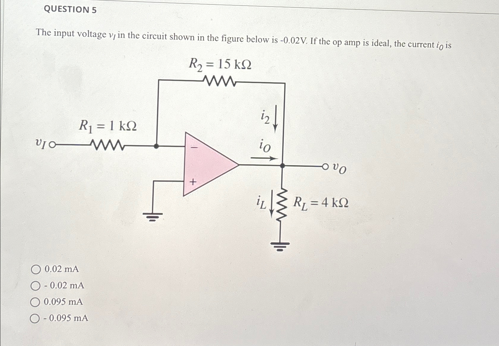 Solved QUESTION 5The input voltage vl ﻿in the circuit shown | Chegg.com