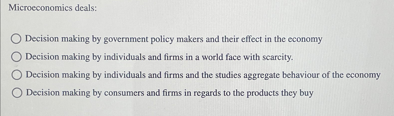 Solved Microeconomics deals:Decision making by government | Chegg.com