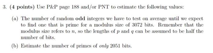 Solved 3. (4 points) Use P\&P page 188 and/or PNT to | Chegg.com