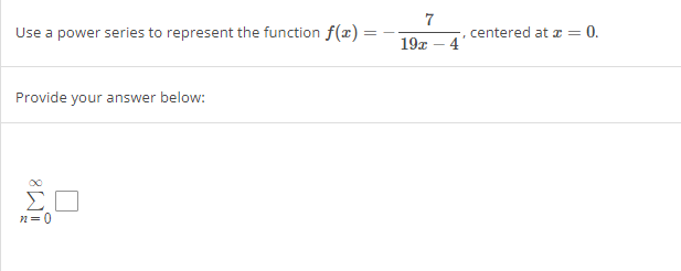 Solved 15.Use a power series to represent the function | Chegg.com