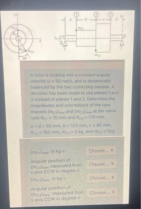 Solved A rotor is rotating with a constant angular velocity | Chegg.com