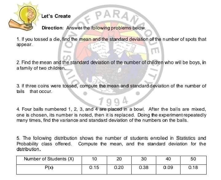 Solved Let's Create PARA Direction: Answer the following | Chegg.com