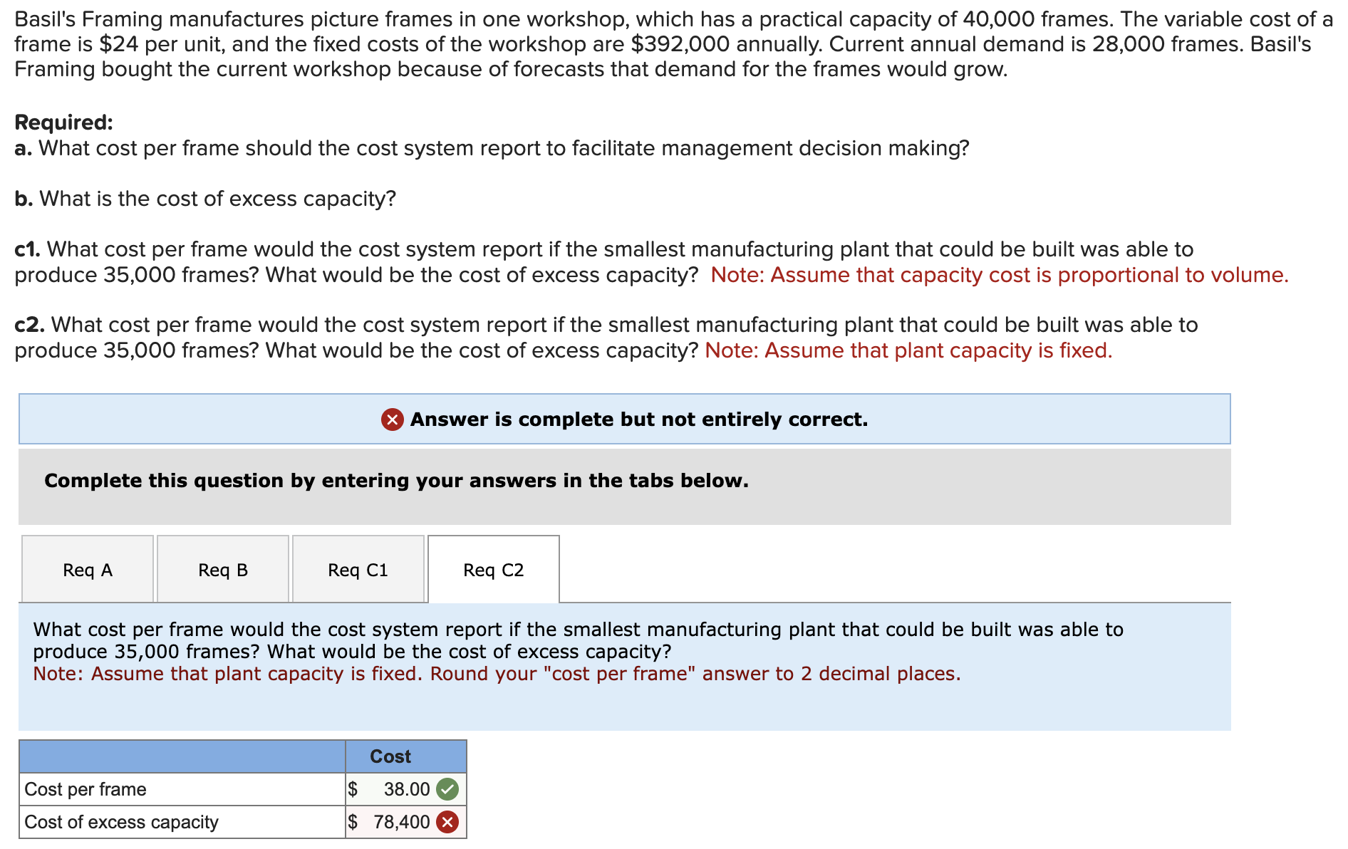 Solved Basil's Framing manufactures picture frames in one | Chegg.com