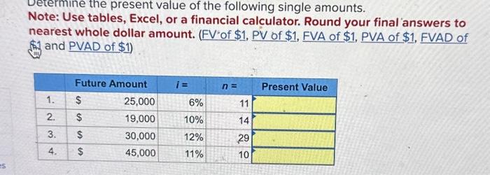 Solved Determine The Present Value Of The Following Single