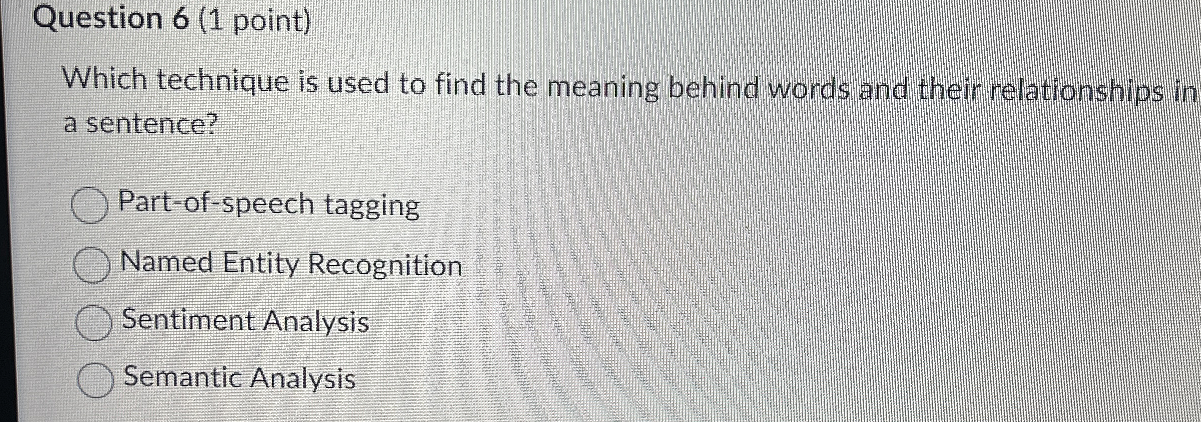 Solved Question 6 (1 ﻿point)Which technique is used to find | Chegg.com