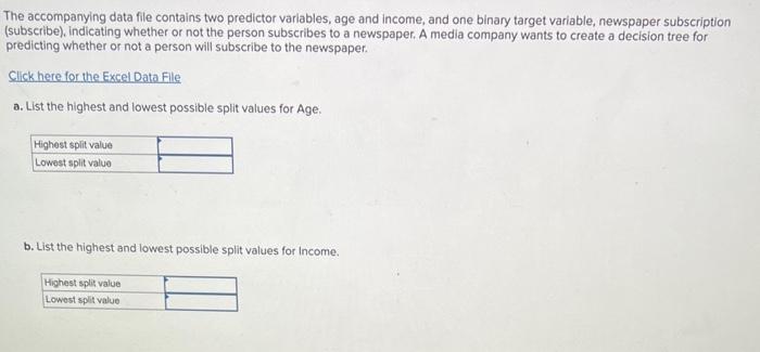 Solved The accompanying data file contains two predictor | Chegg.com