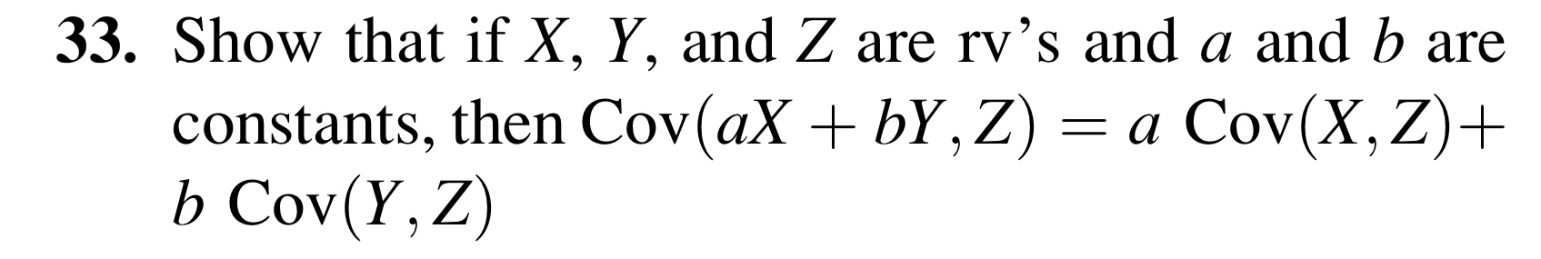 Solved Show that if x,Y, ﻿and Z ﻿are rv's and a and b ﻿are | Chegg.com