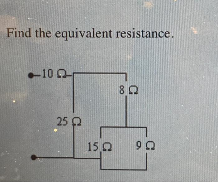 Solved Find the equivalent resistance. | Chegg.com