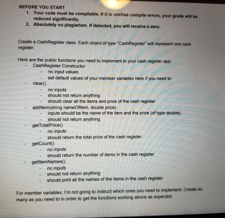 Solved Before You Start 1 Your Code Must Be Compilable If