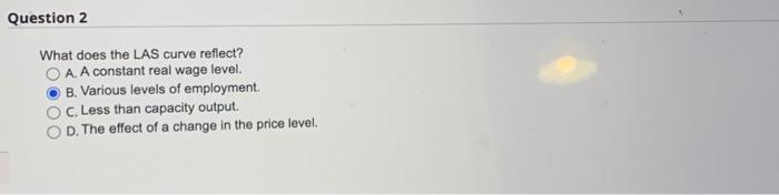 Solved Which of the following has the same meaning as LAS? | Chegg.com