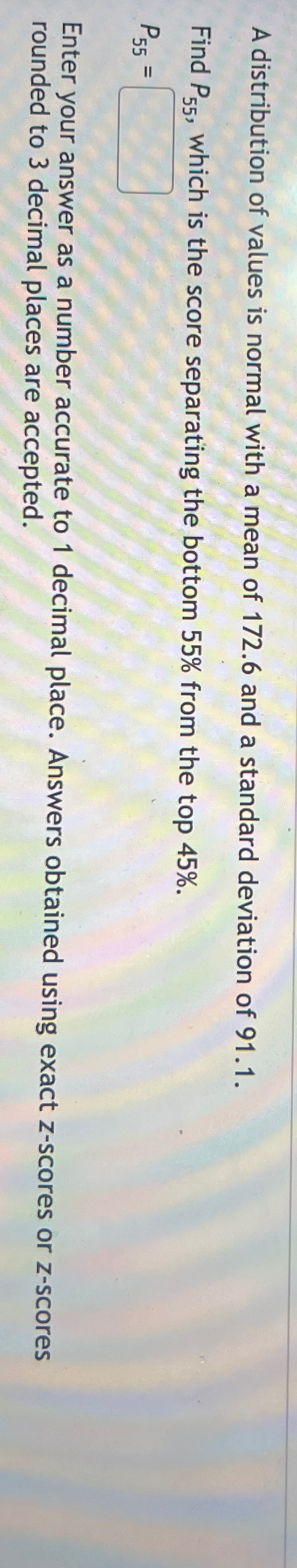 Solved A distribution of values is normal with a mean of | Chegg.com