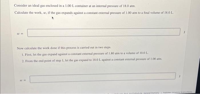 Solved Consider an ideal gas enclosed in a 1.00 L container | Chegg.com