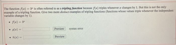 Solved The function f(x) = 3* is often referred to as a | Chegg.com