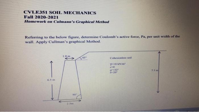 Solved CVLE351 SOIL MECHANICS Fall 2020-2021 Homework on | Chegg.com