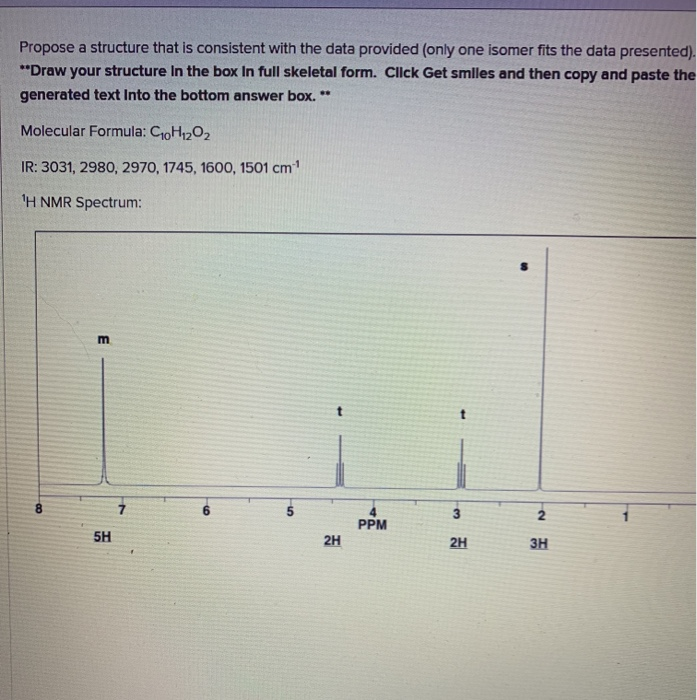 Solved Propose a structure that is consistent with the data | Chegg.com