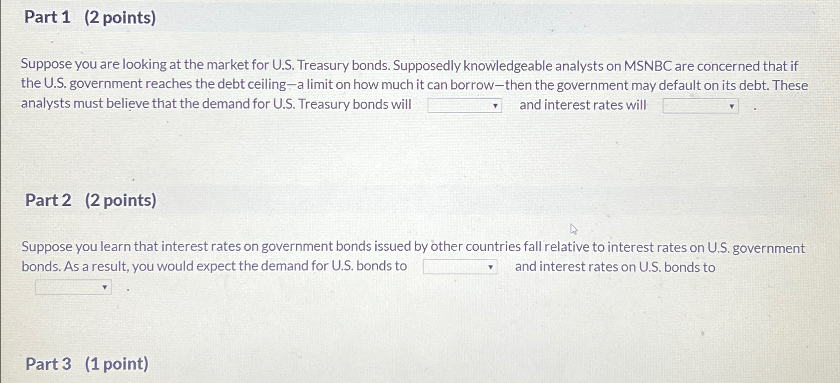 Solved Part 1 (2 ﻿points)Suppose you are looking at the | Chegg.com