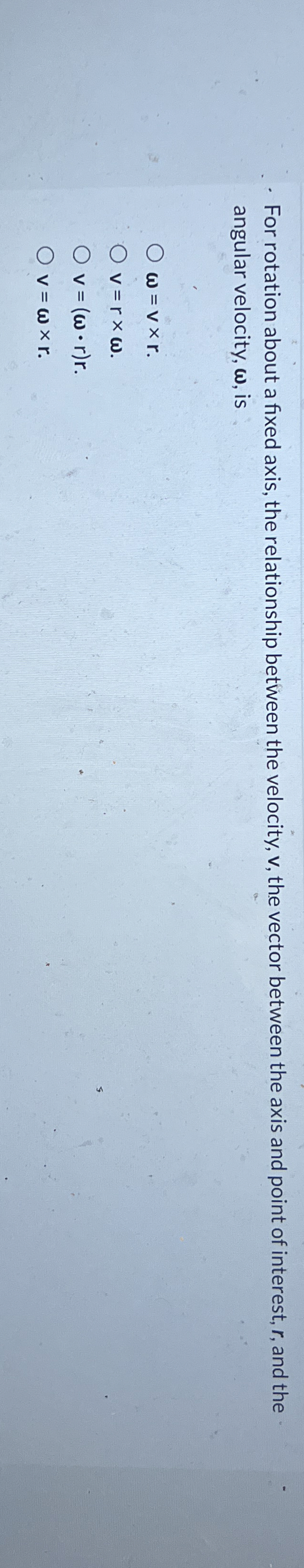 Solved For rotation about a fixed axis, the relationship | Chegg.com