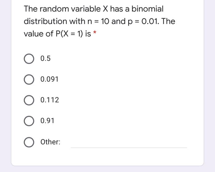 Solved The random variable X has a binomial distribution | Chegg.com
